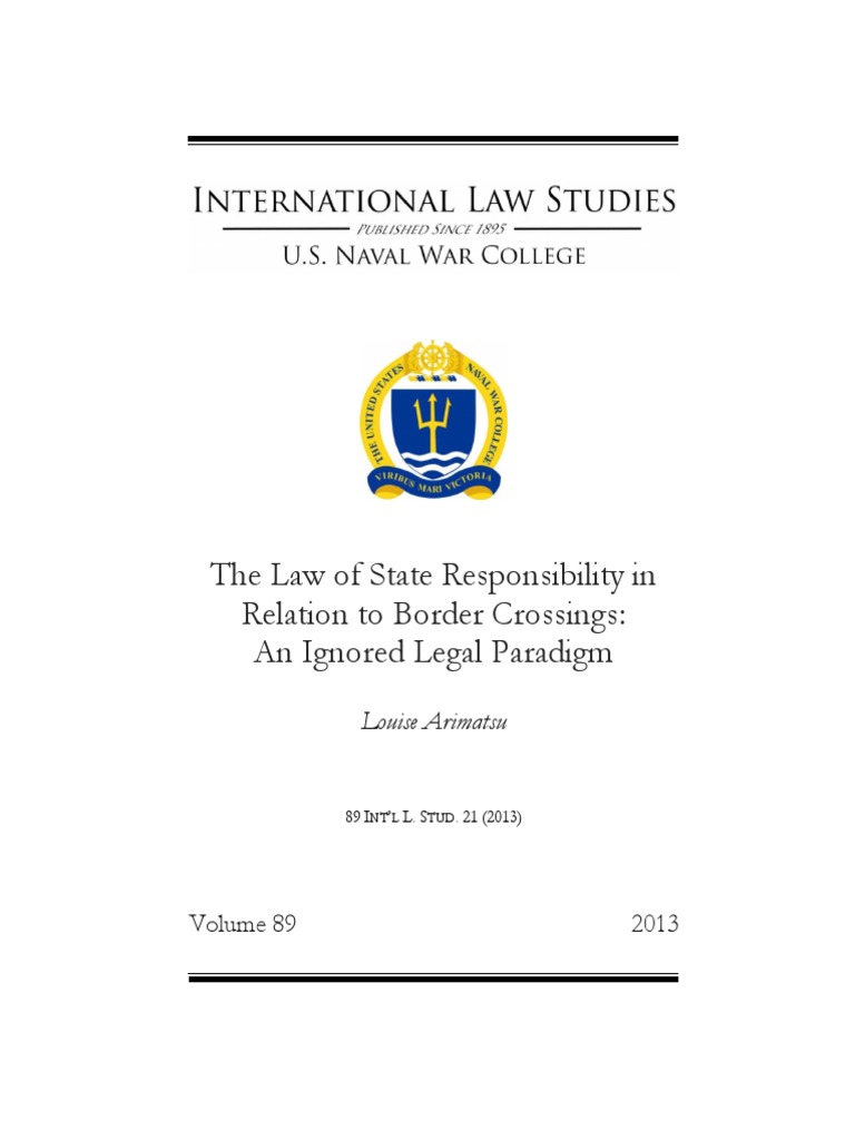 The Law of State Responsibility and the Principle of Necessity: A Framework for Lawfully ...