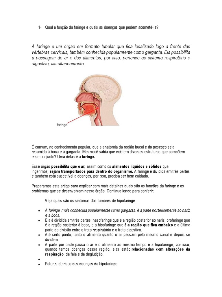 FARINGE | PDF | Câncer | Boca