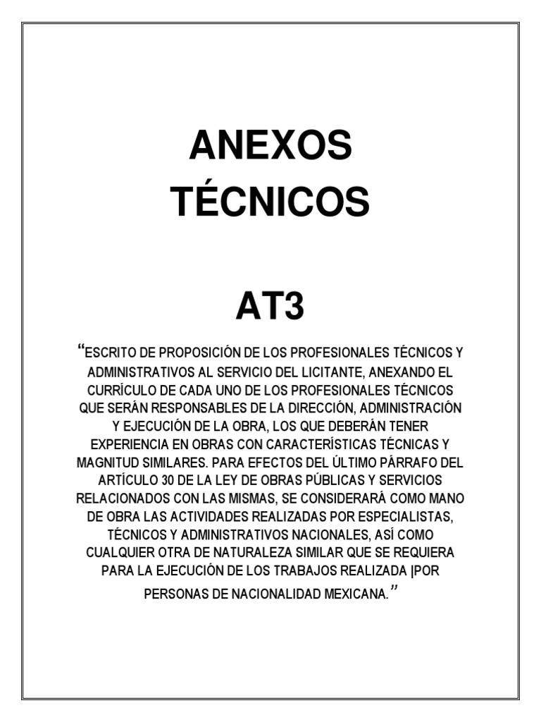 Anexos Técnicos | PDF | Presupuesto | México