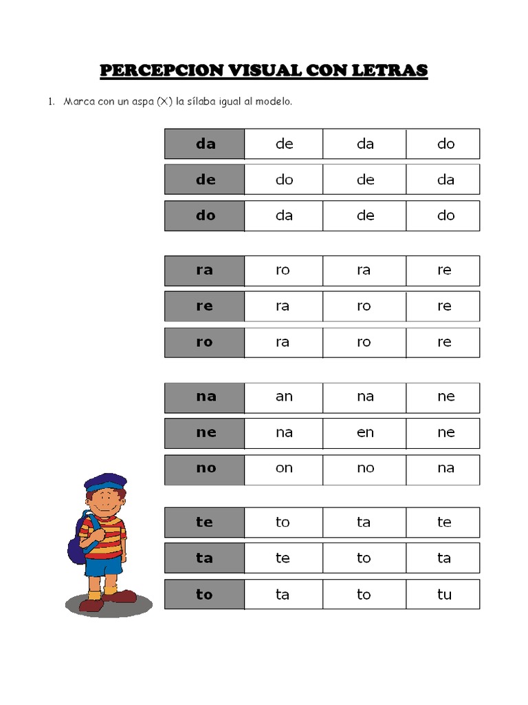Actividades de Percepción Visual para Niños | PDF