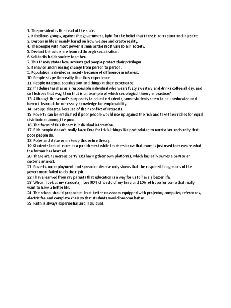 Ucsp Short Quiz On Soc Pers | PDF