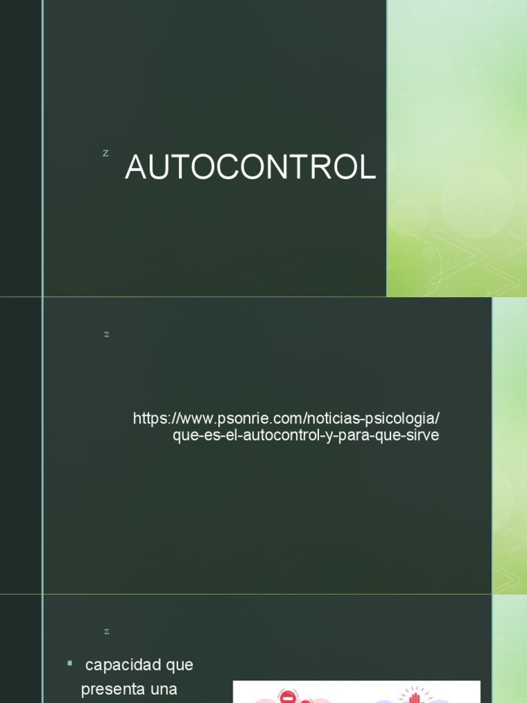 AUTOCONTROL | PDF | Las emociones | Autoestima