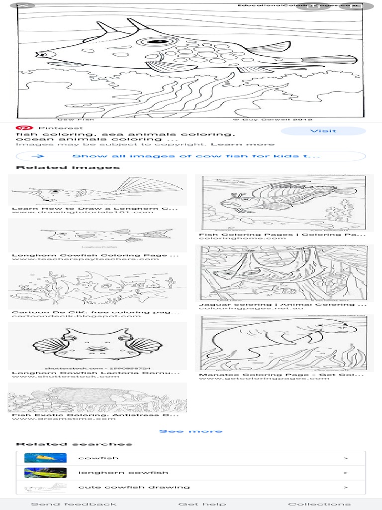 Cow Fish For Kids To Color - Google Search | PDF | Cooking, Food & Wine