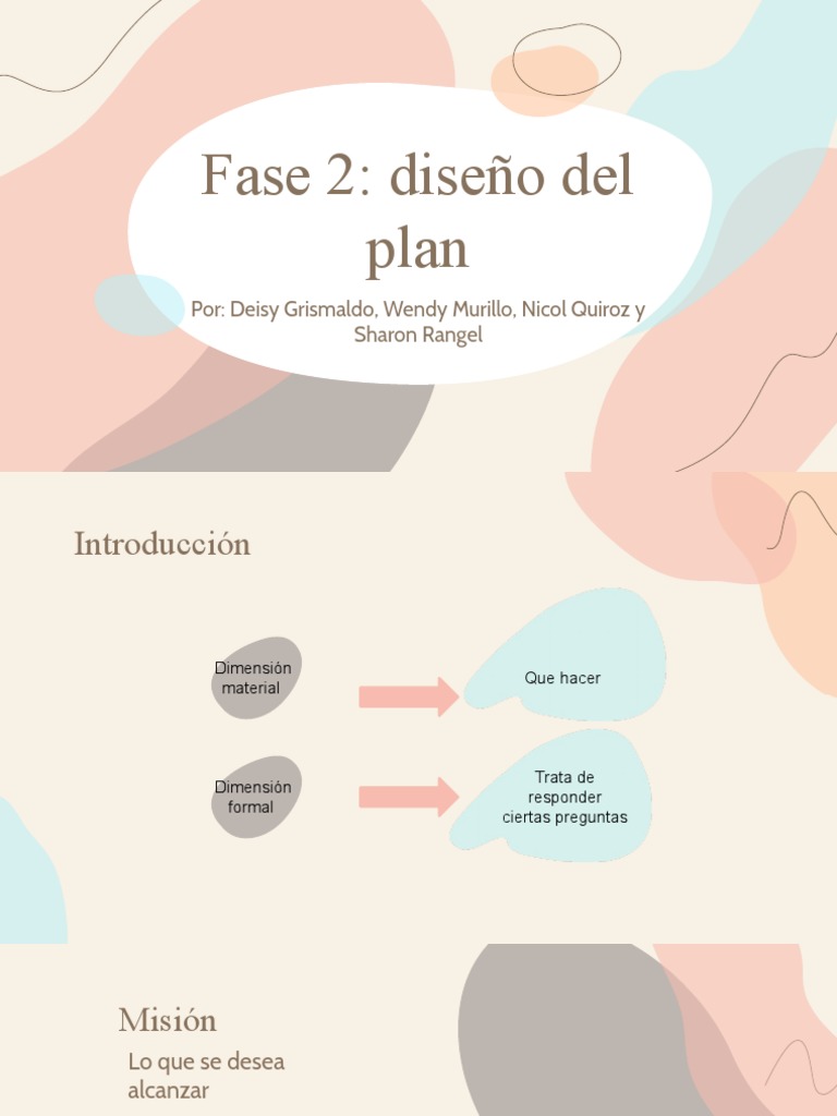 Fase 2 diseño del plan | PDF | Planificación