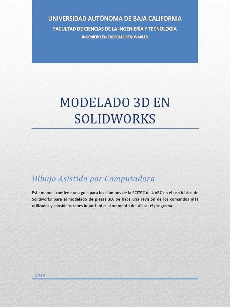 Guía Básica de Solidworks 3D | PDF | Ingeniería | Extrusión