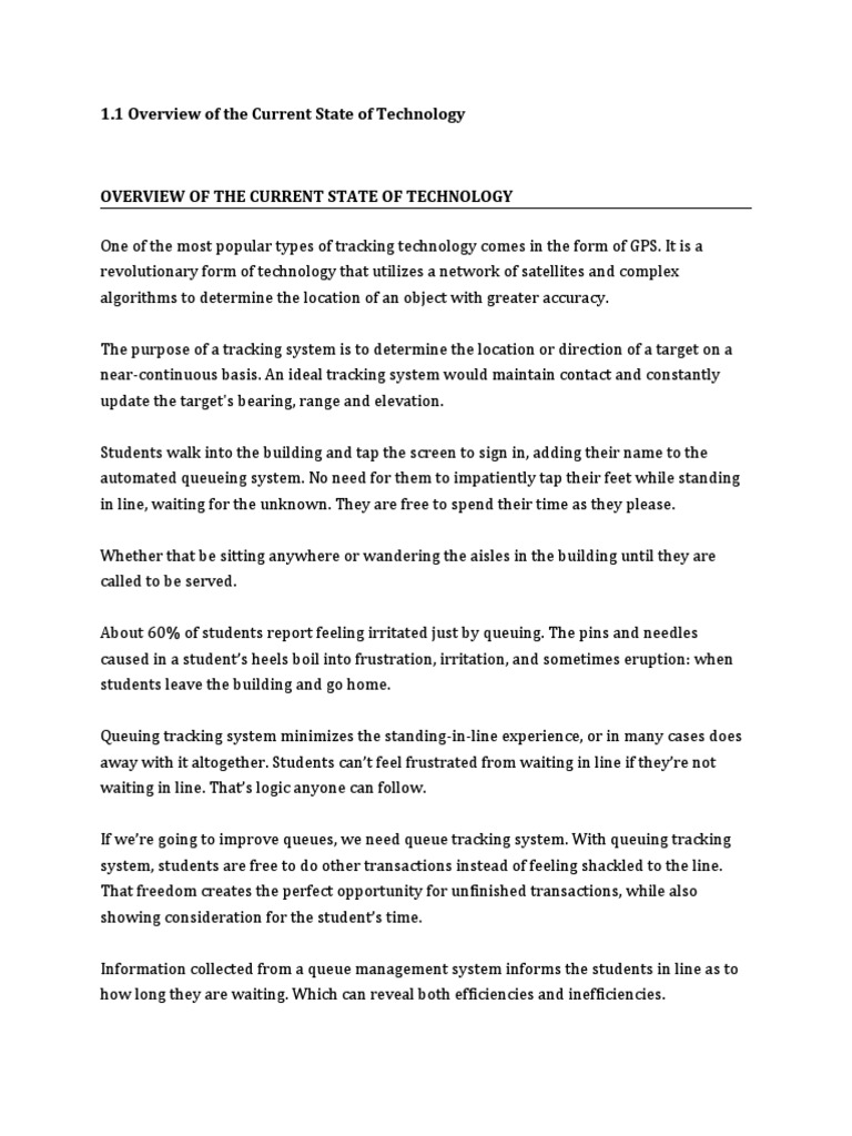 How To Compose The Overview of The Current State of Technology | PDF ...