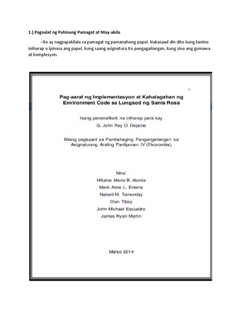 Ganap NG Pagsulat NG Hulwaran NG Pananaliksik | PDF