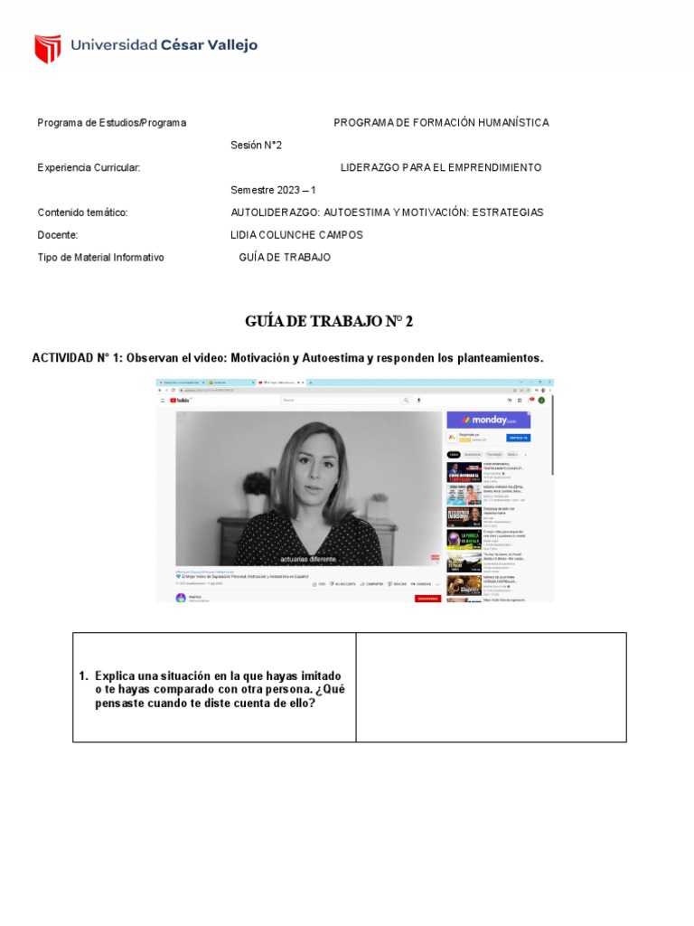 SEMANA 2...3 MATERIAL INFORMATIVO SESIÓN 2(1) | PDF | Liderazgo | Ciencia cognitiva