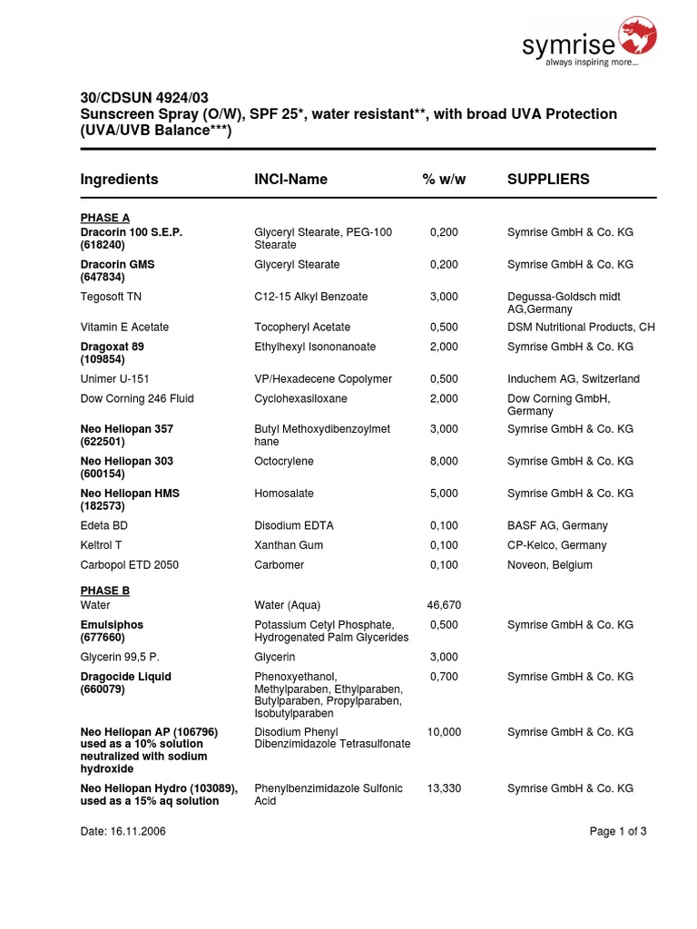 NeoHeliopanHydro (Prepa Solution Aqueuse) | PDF