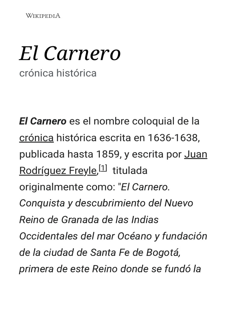el-carnero-cr-nica-hist-rica-pdf-literatura-en-espa-ol-colombia