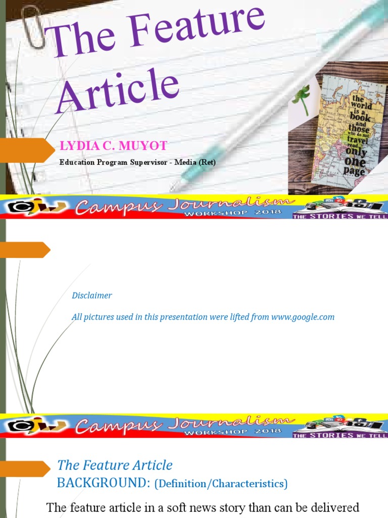 The Feature Article | PDF | News | Newspapers