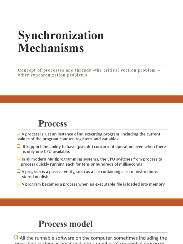 2. Synchronization Mechanisms | PDF | Thread (Computing) | Process (Computing)