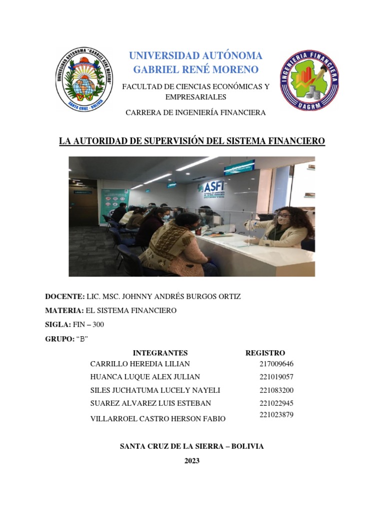 Autoridad de Supervisión Del Sistema Financiero Terminado Oficial | PDF | Bancos | Sistema ...