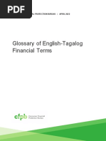 Tagalog-English Financial Terms Glossary | PDF | Banks | Debt