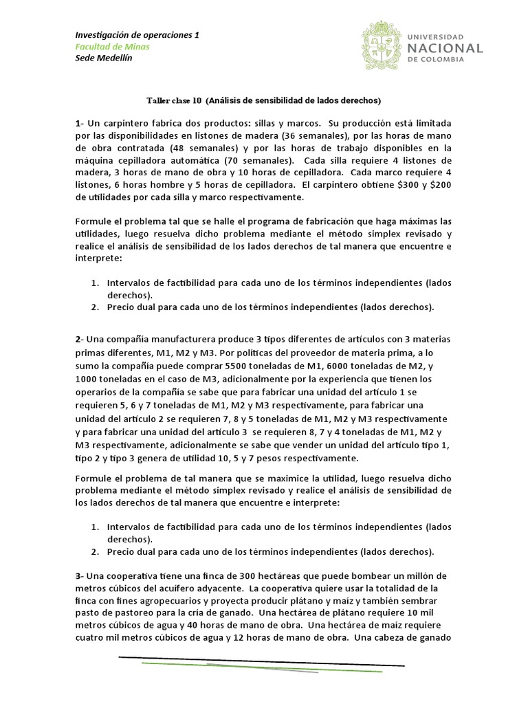 Taller Clase 10 | PDF | Economias Taller Clase 10 | PDF | Economias