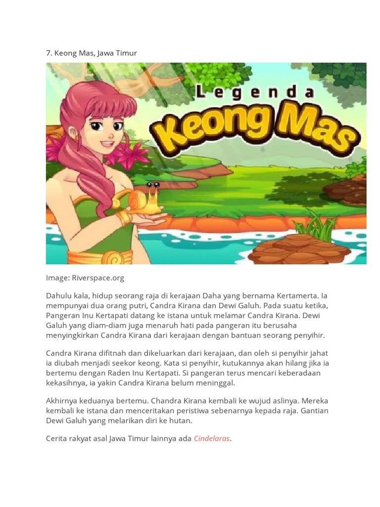 Cerita Rakyat Keong Mas Di Jawa | PDF | Agama & Spiritualitas | Dewasa Muda