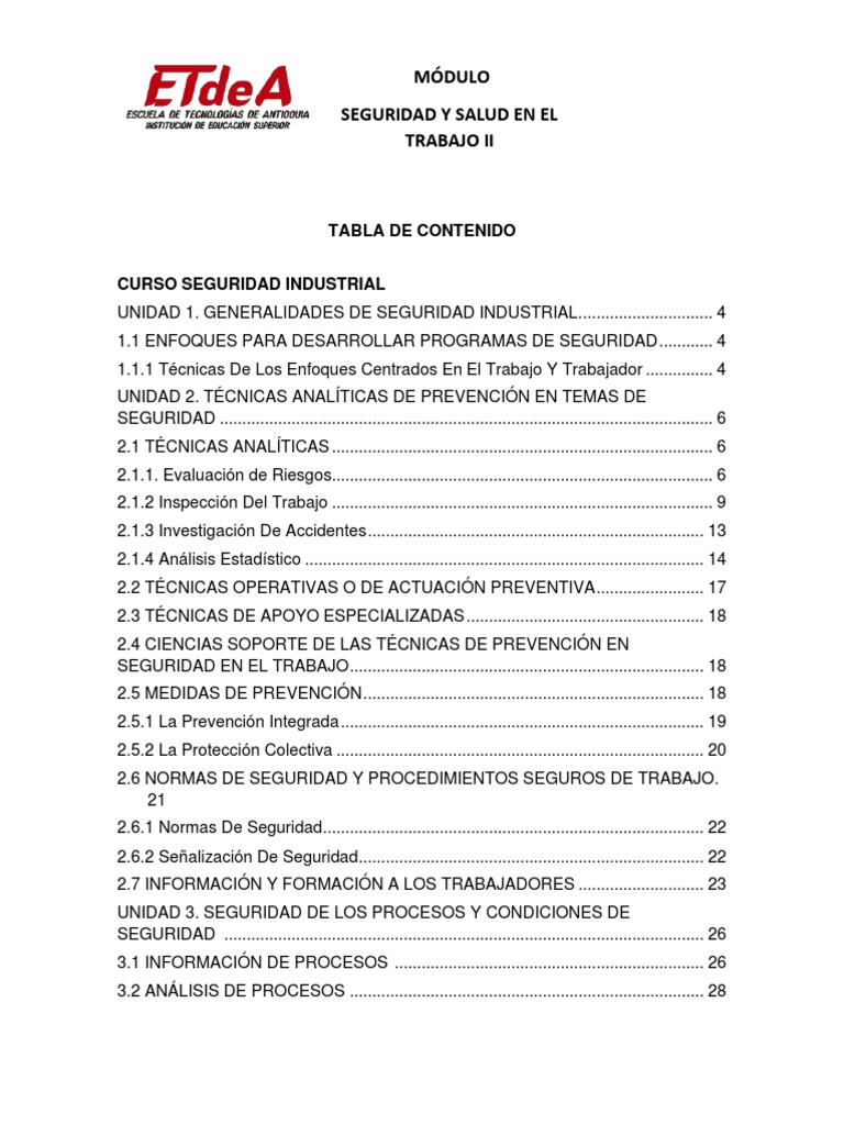 Mod ss2 | PDF | Seguridad y salud ocupacional | Riesgo