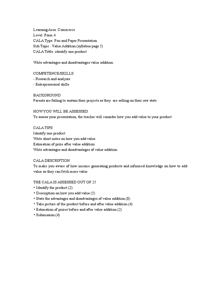 Commerce CALA 233 | PDF