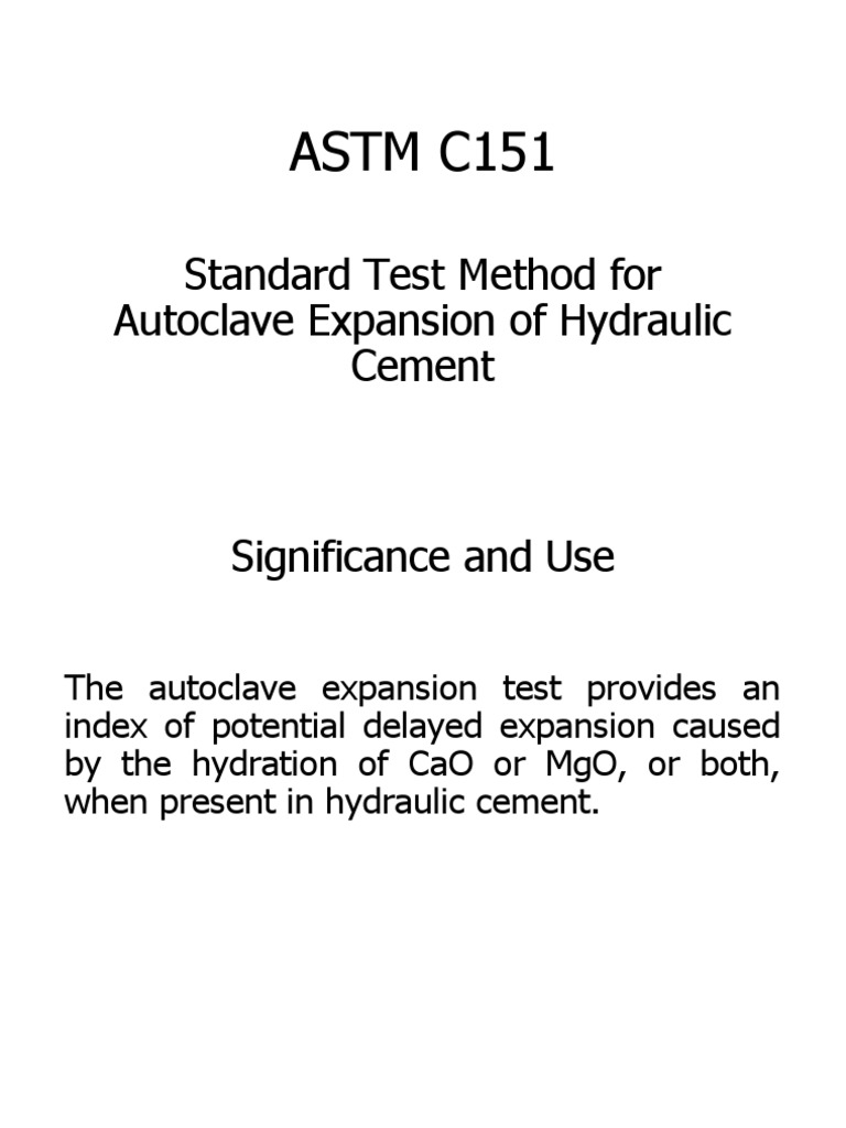 Astm C151-18 | PDF
