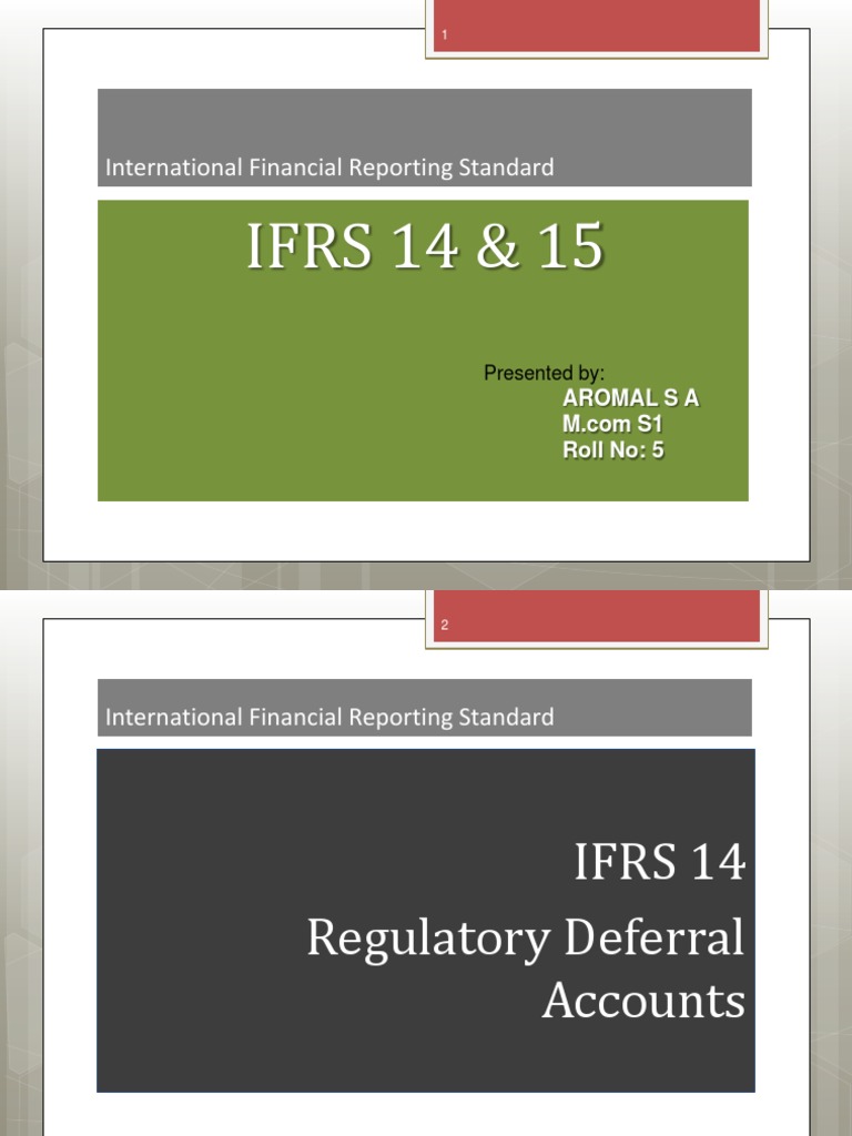 IFRS 14 & 15: International Financial Reporting Standard | PDF ...