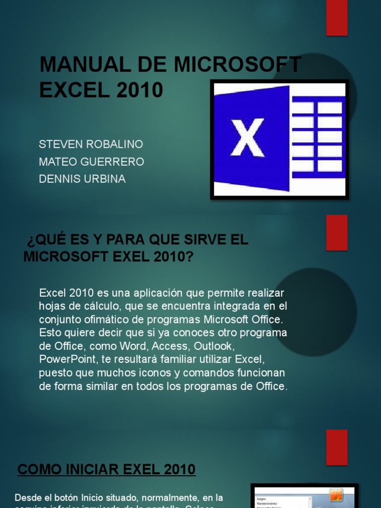 Guía Completa de Microsoft Excel 2010 | PDF | Hoja de cálculo | Microsoft Office