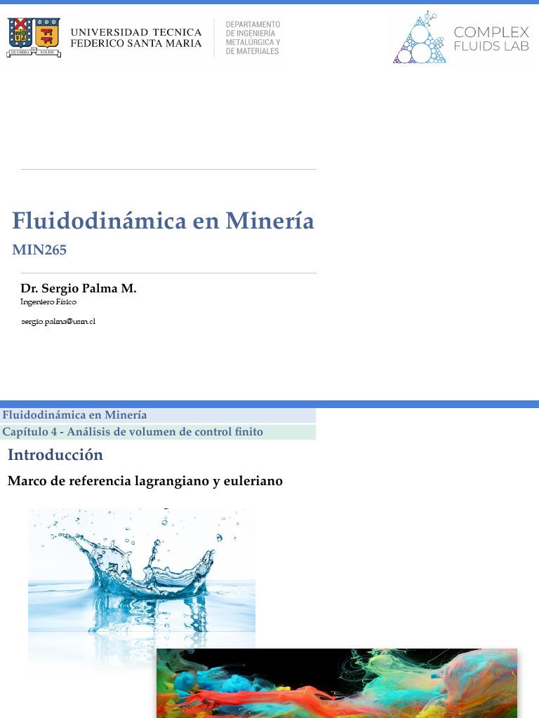 Capítulo4-MIN265 - Volumen de Control | PDF | Dinámica de fluidos | Impulso