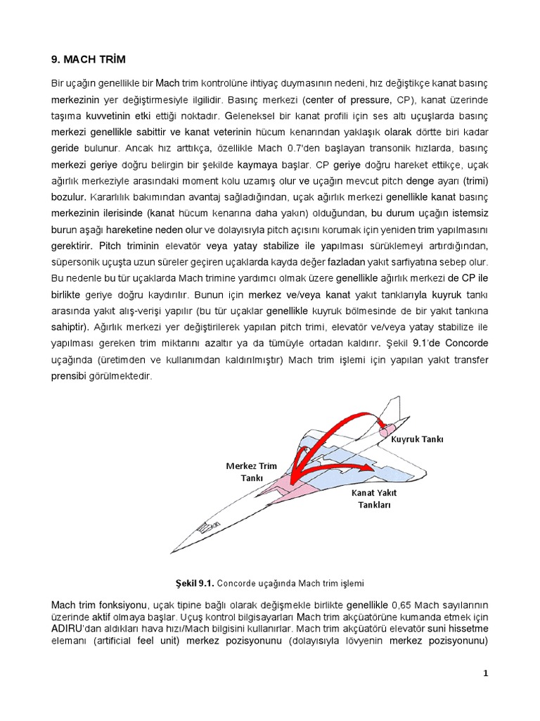 UGB414 - 9. Hafta - Mach Trim - Rudder Limiter - Gust Locks | PDF
