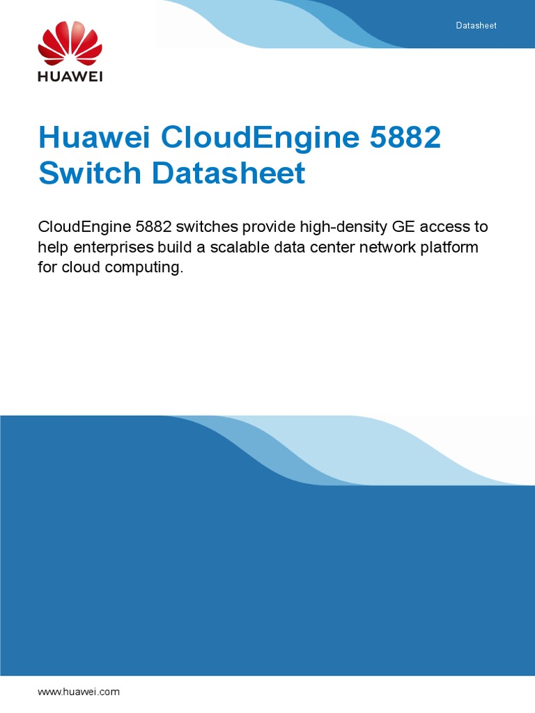 Huawei CloudEngine 5800 Series Switches Data Sheet - Cleaned | PDF | I ...