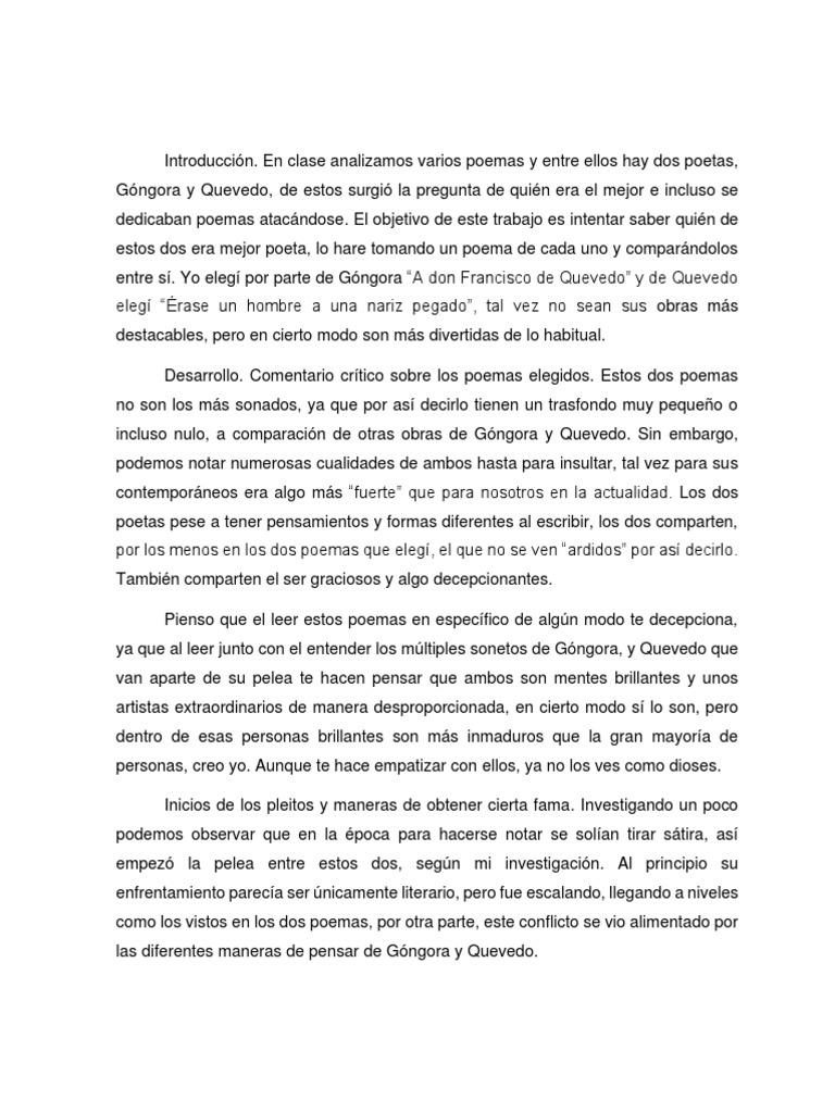 Quevedo y Gongora | PDF