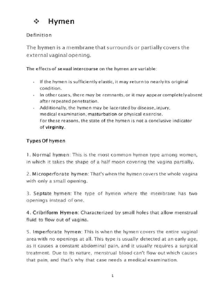 Imperforate Hymen Repair
