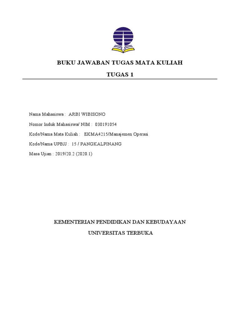 BJT EKMA4215 Manajemen Operasi | PDF | Bisnis
