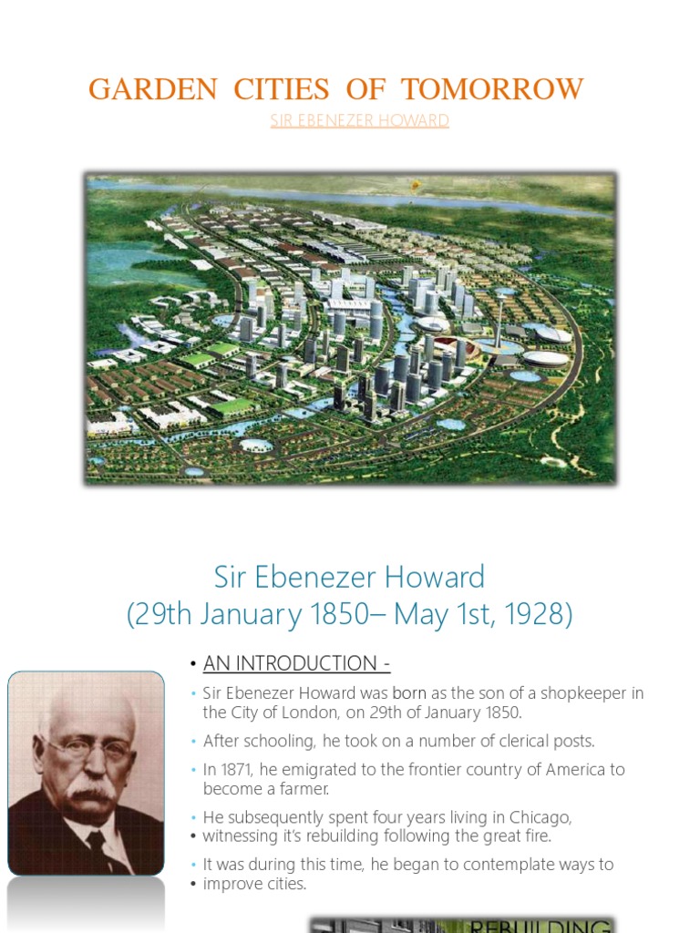 Garden Cities of Tomorrow: Sir Ebenezer Howard | Download Free PDF | Urban Planning | Urbanization