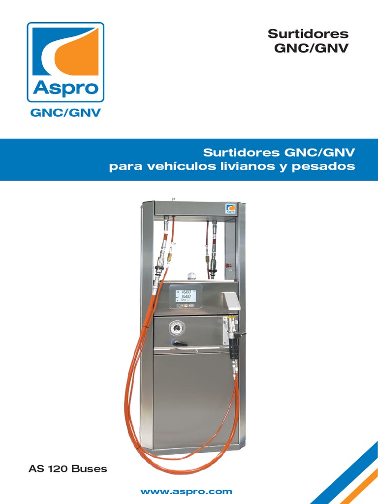 Surtidores GNC/GNV AS 120 de Aspro | PDF | Bienes manufacturados