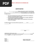 Affidavit of Non Operation | PDF | Affidavit | Document