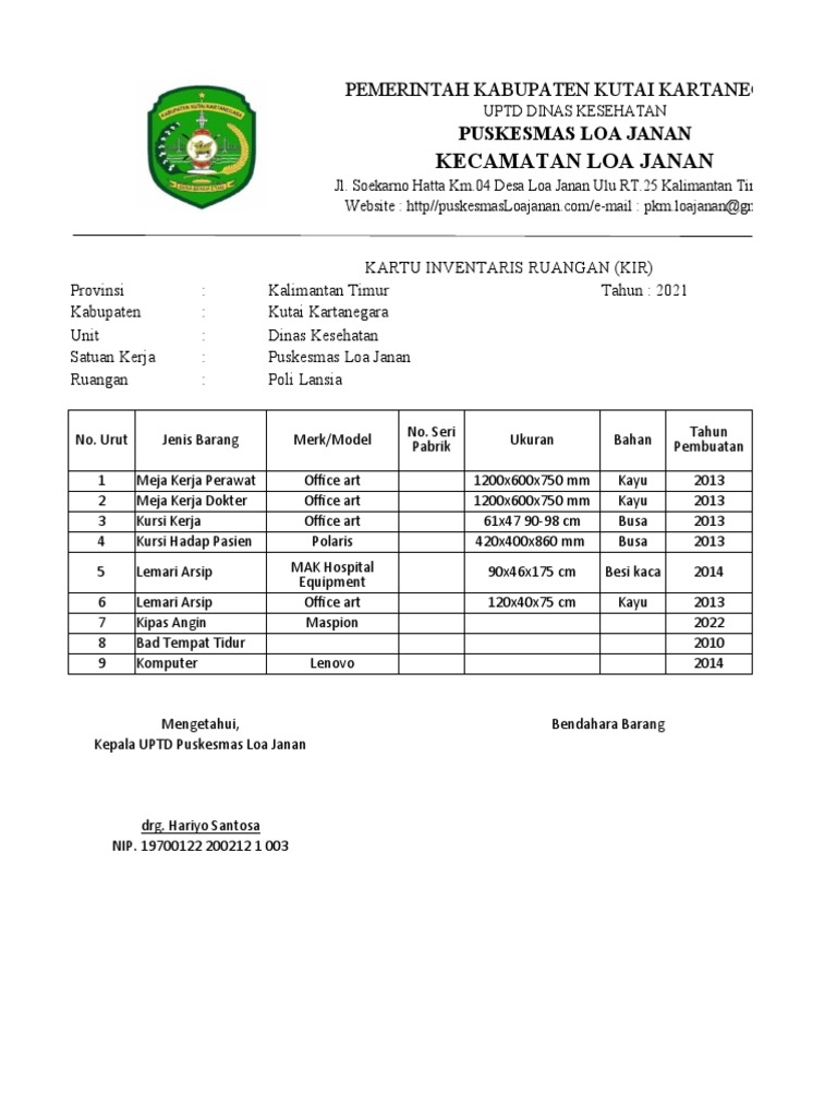 Inventaris Ruangan | PDF