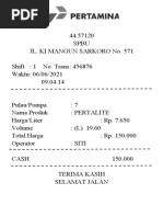 PDF Struk Bensin Editan | PDF | Sains & Matematika