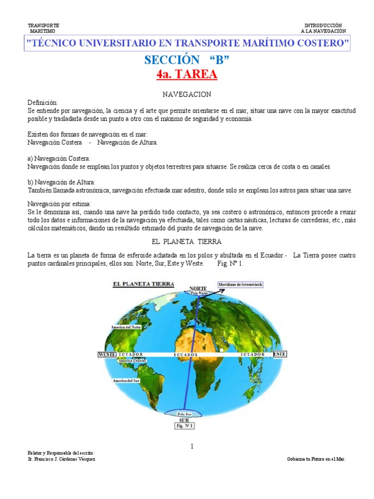 4ta. TAREA TRANSPORTE B | PDF | Marea | Giroscopio