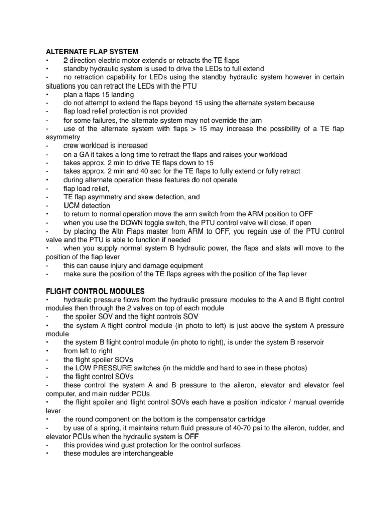 Alternate Flap System | PDF | Aircraft Flight Control System | Aviation
