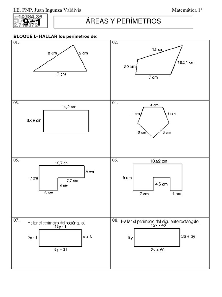 Áreas y Perímetros | PDF
