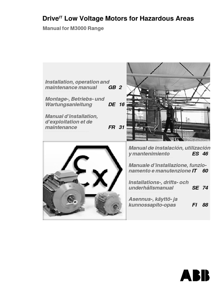 Manual - DriveIT M3000 LV Motors For Hazardous Areas | PDF | Electric ...