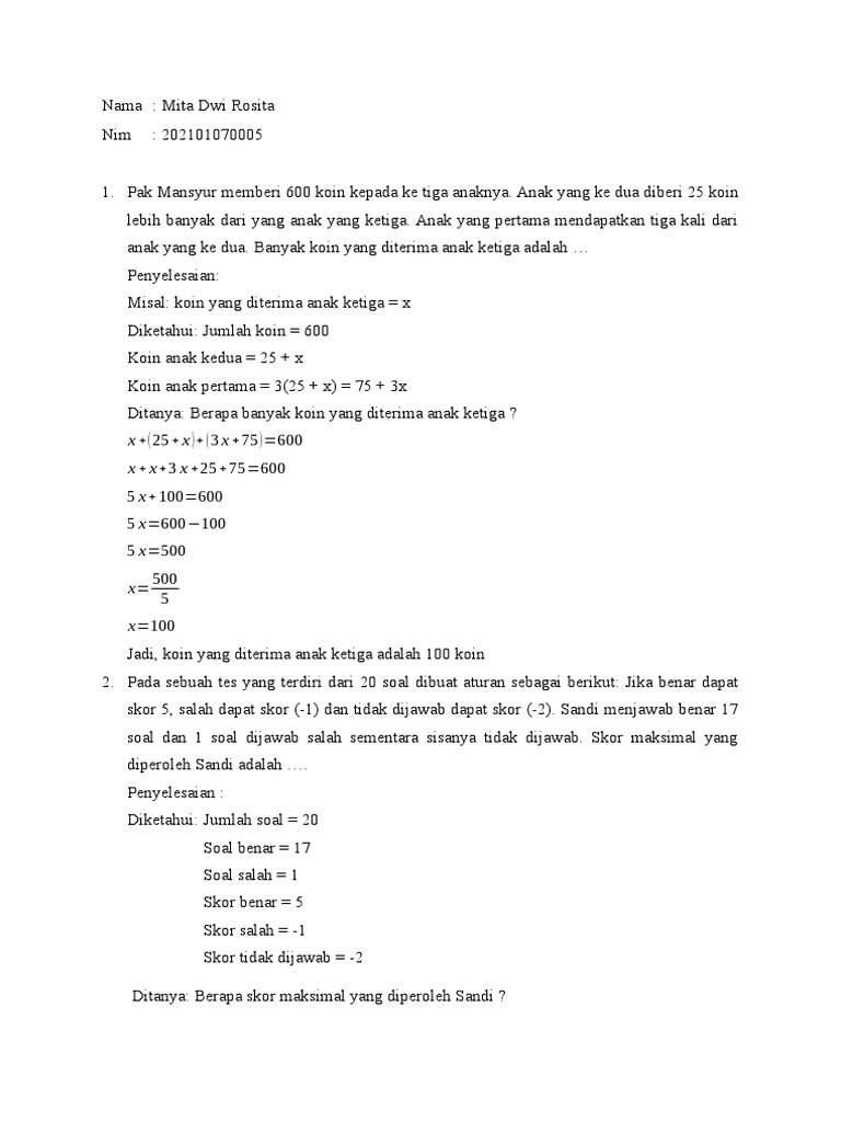 Instrumen Soal | PDF | Metode & Bahan Ajar