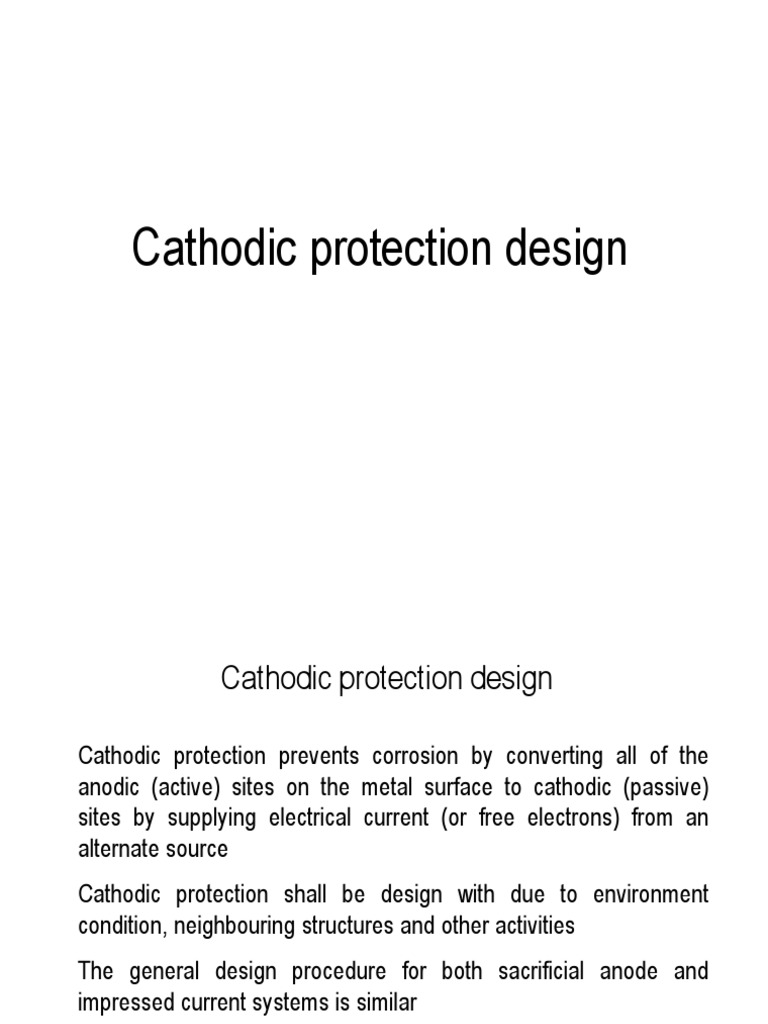 Cathodic Protection Design | PDF | Electrical Resistance And ...