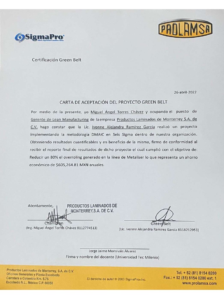 carta certificación | PDF