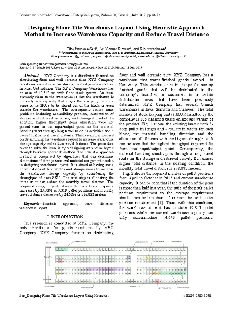 Designing Floor Tile Warehouse Layout Using Heuristic Approach Method To Increase Warehouse ...