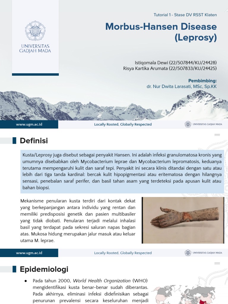 Morbus-Hansen Disease (Leprosy) : Tutorial 1 - Stase DV RSST Klaten | PDF