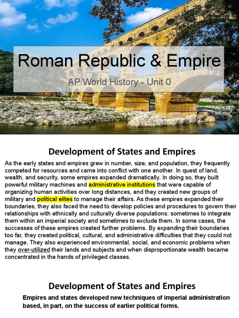 Roman Republic & Empire: AP World History - Unit 0 | Descargar gratis ...