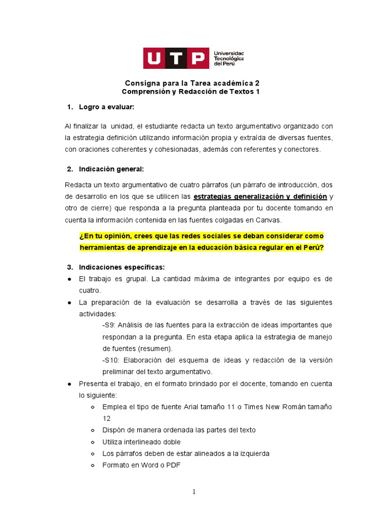 Ta2-Semana 05-Unidad 3 Grupo 1 11.01.2023 | PDF | Servicio de redes sociales | Enseñando