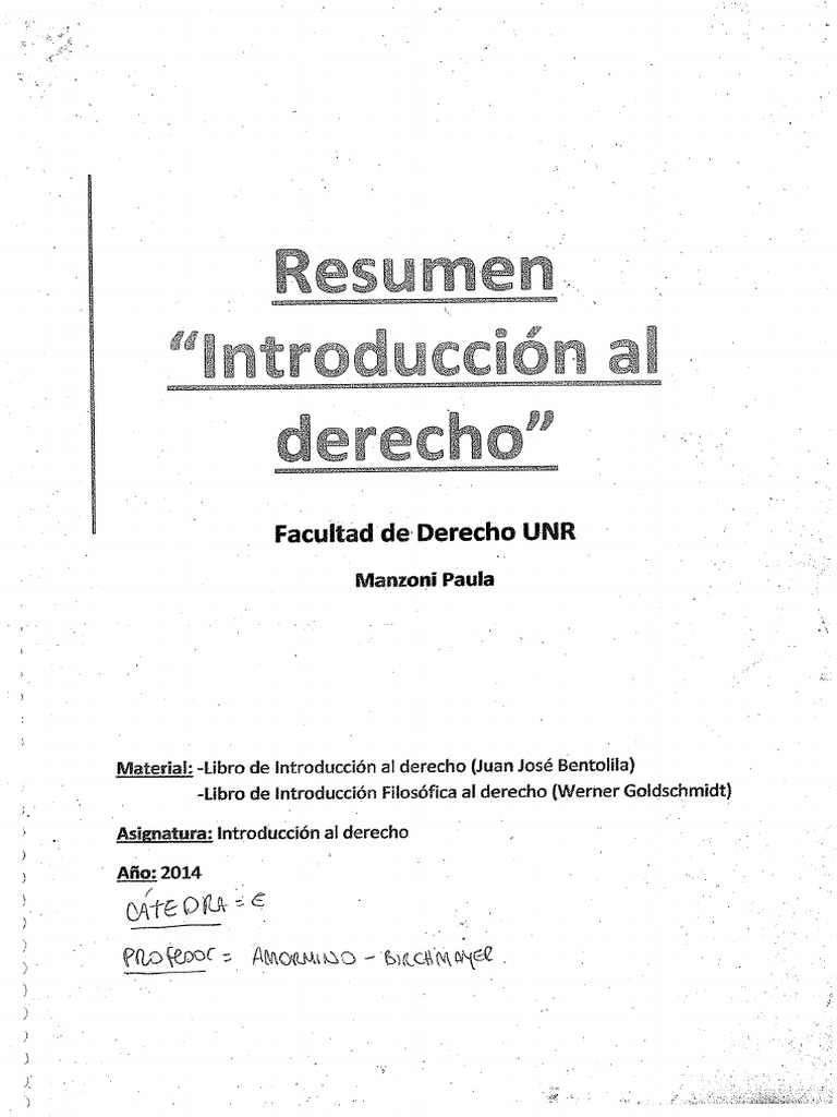 Resumen Intro Al Derecho Paula | PDF
