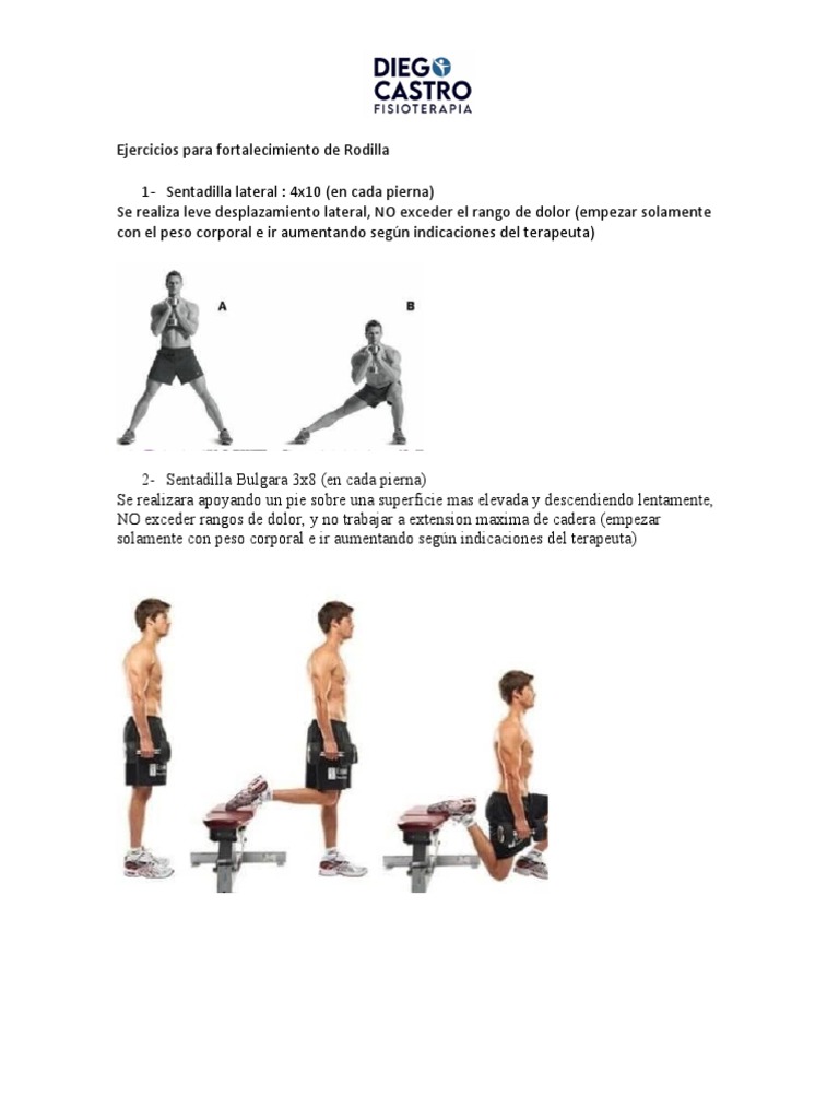 Ejercicios para Fortalecimiento de Rodilla | PDF