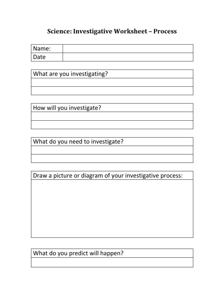 Investigative Worksheet | PDF